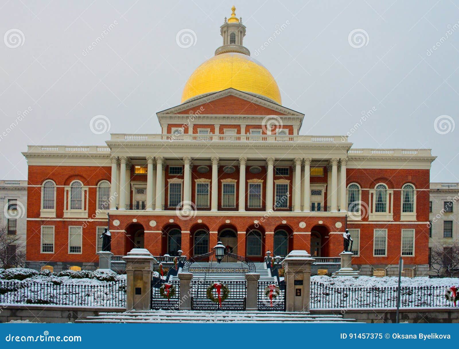 Massachusetts State House in Boston. MA. USA Stock Image - Image of ...