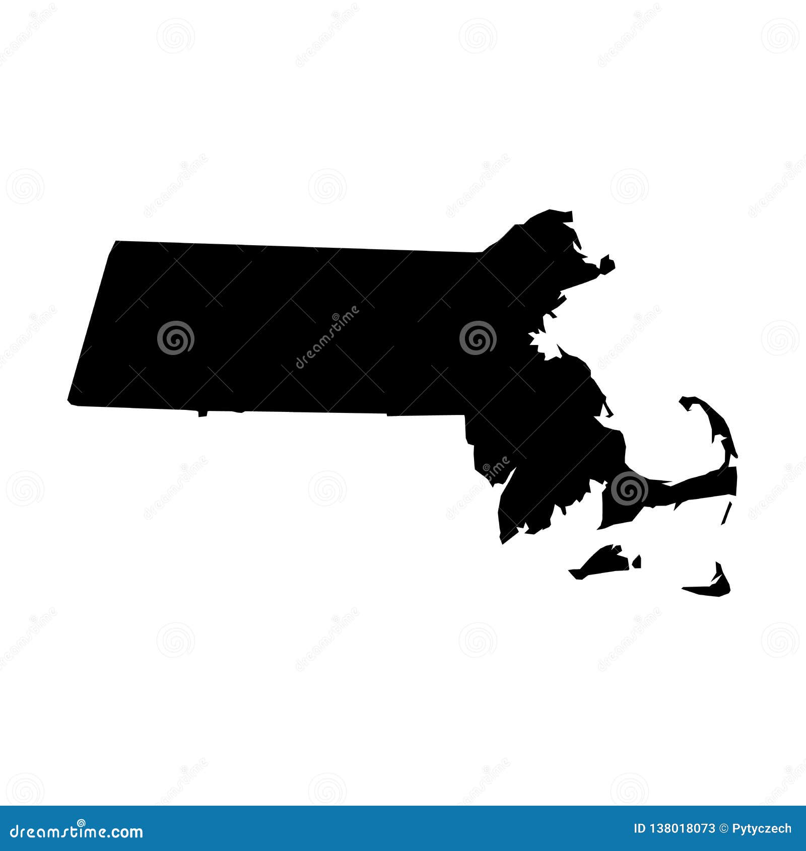 Massachusetts, State of USA - Solid Black Silhouette Map of Country ... Massachusetts, State of USA - Solid Black Silhouette Map of Country ...