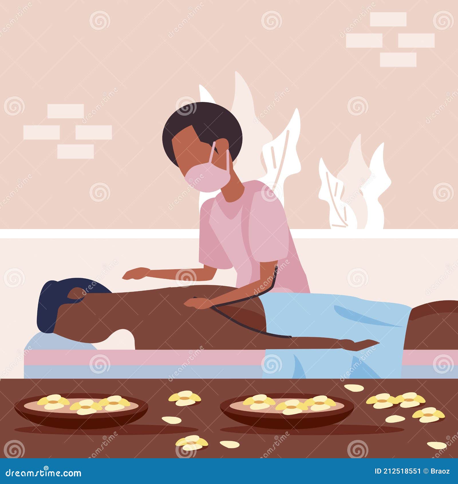 Massage Alternative Healthcare Medicine Reiki People Lifestyle Stock