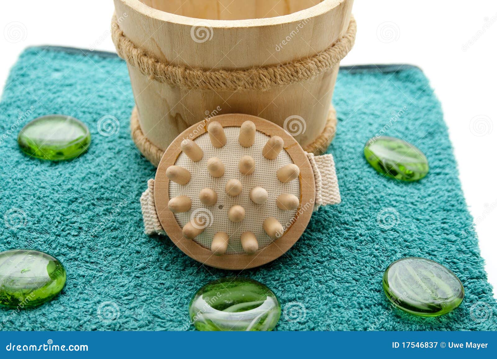 Massage Brush with Glass Stones Stock Image - Image of health, massage ...