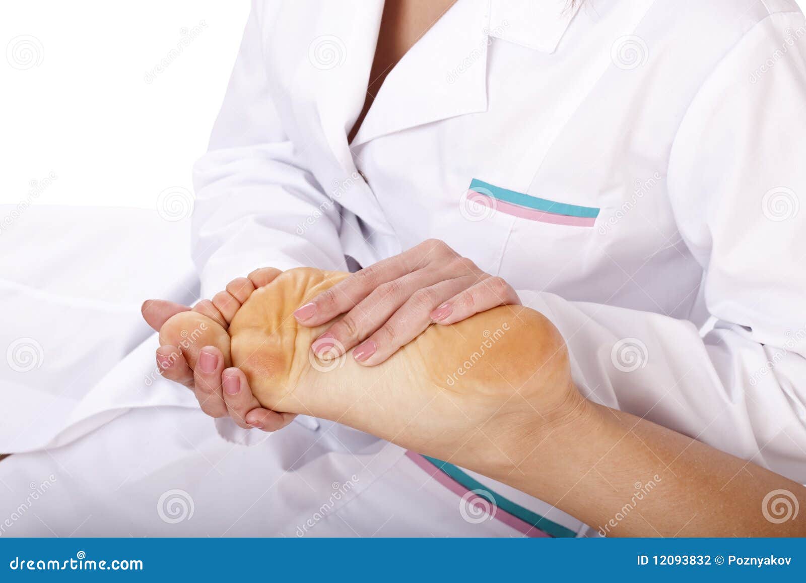 Massage of Female Leg. First Aid Stock Photo - Image of skin, medicine ...