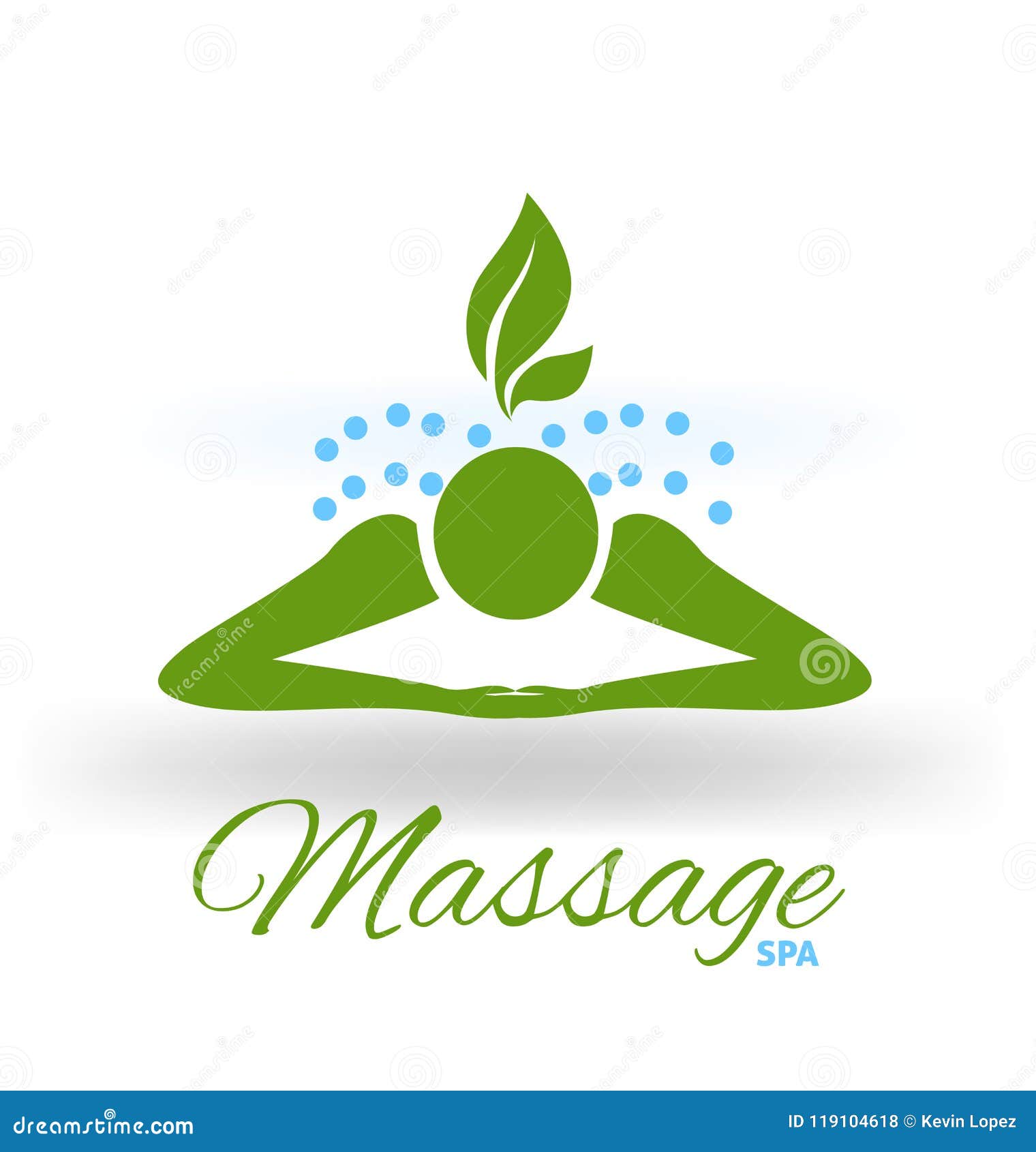 Massage Green Icon Logo Vector Stock Vector Illustration Of Green