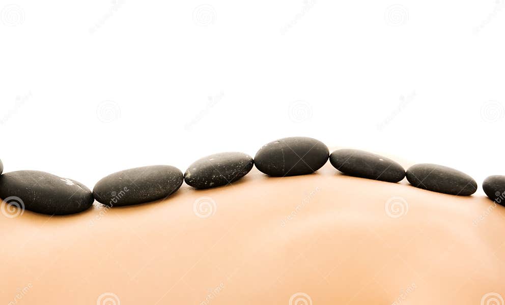 Massage with hot stones stock image. Image of copy, black - 5116901