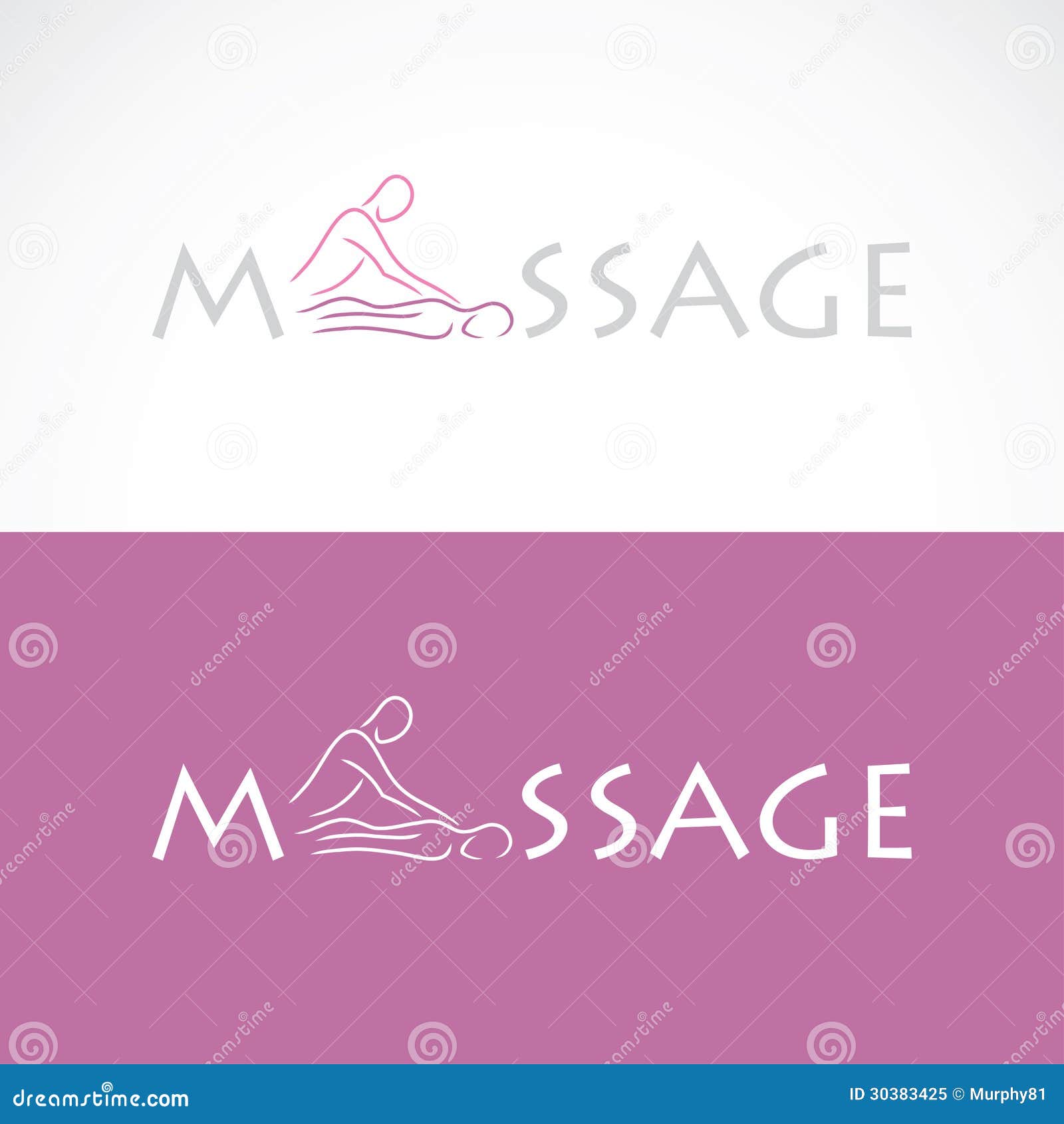 Massage label stock vector. Illustration of health, salon - 30383425