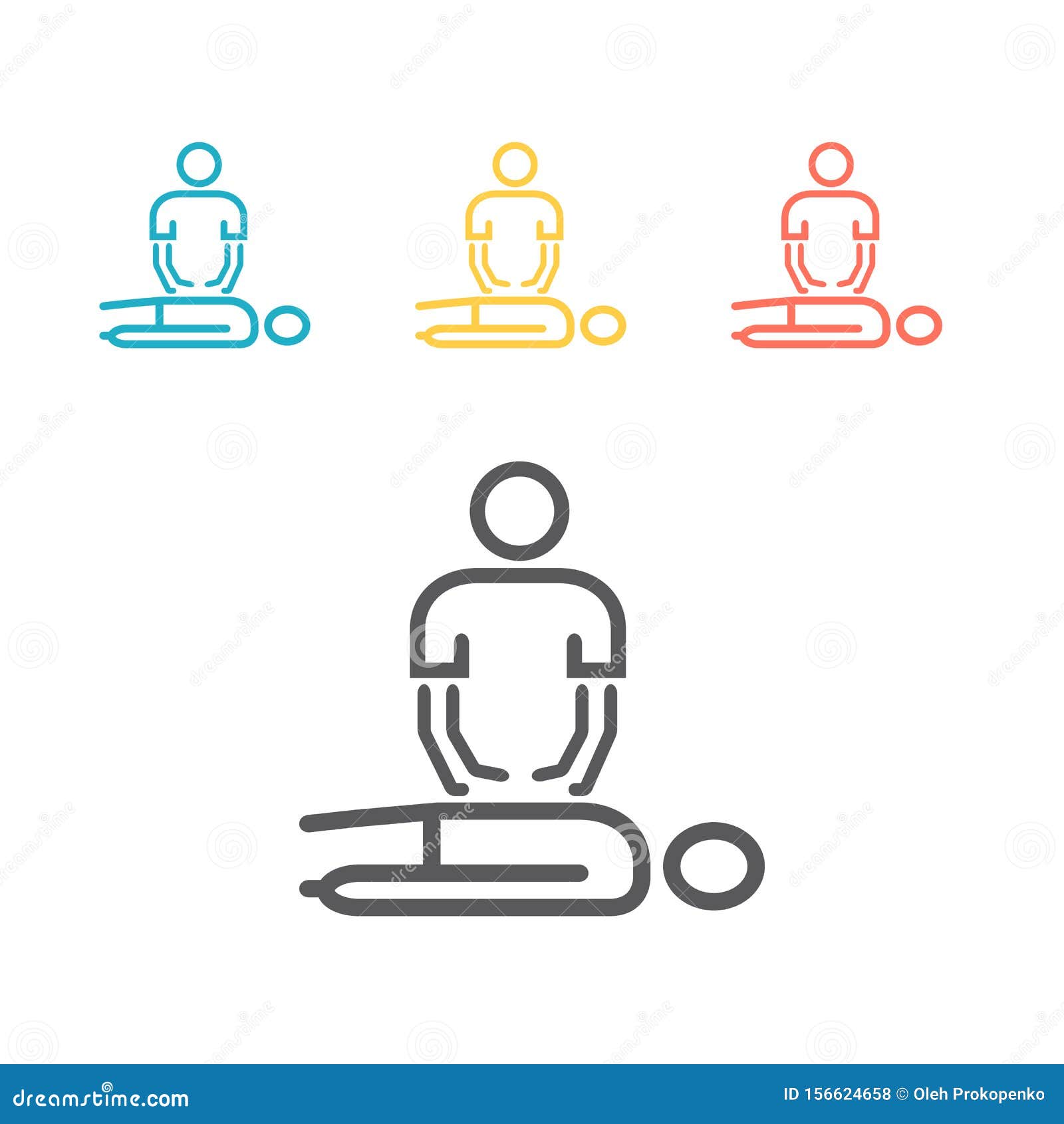 Massage Line Icon. Vector Sign for Web Graphics Stock Vector ...