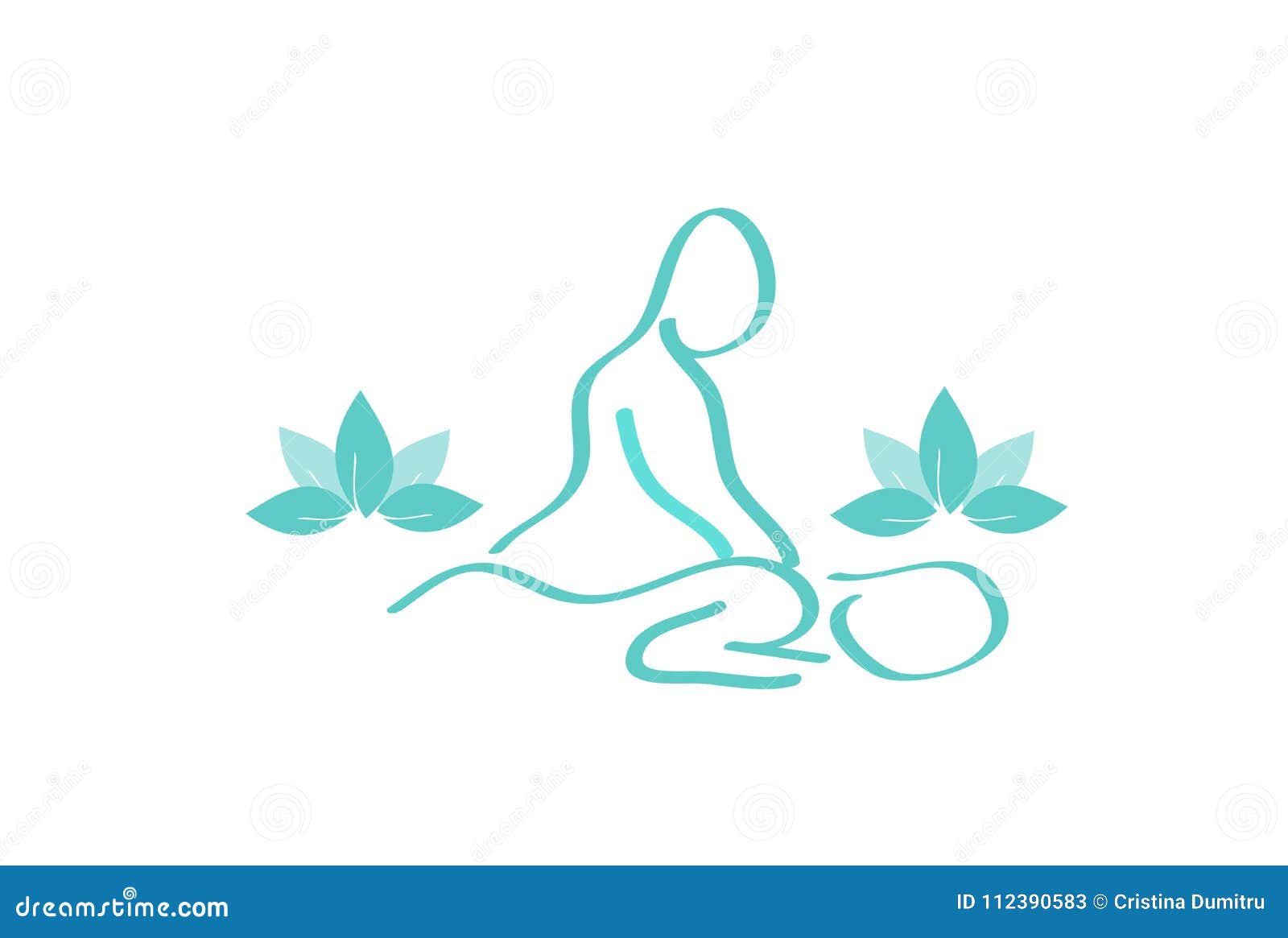 Massage Logo Design Concept Element Stock Vector Illustration Of Line