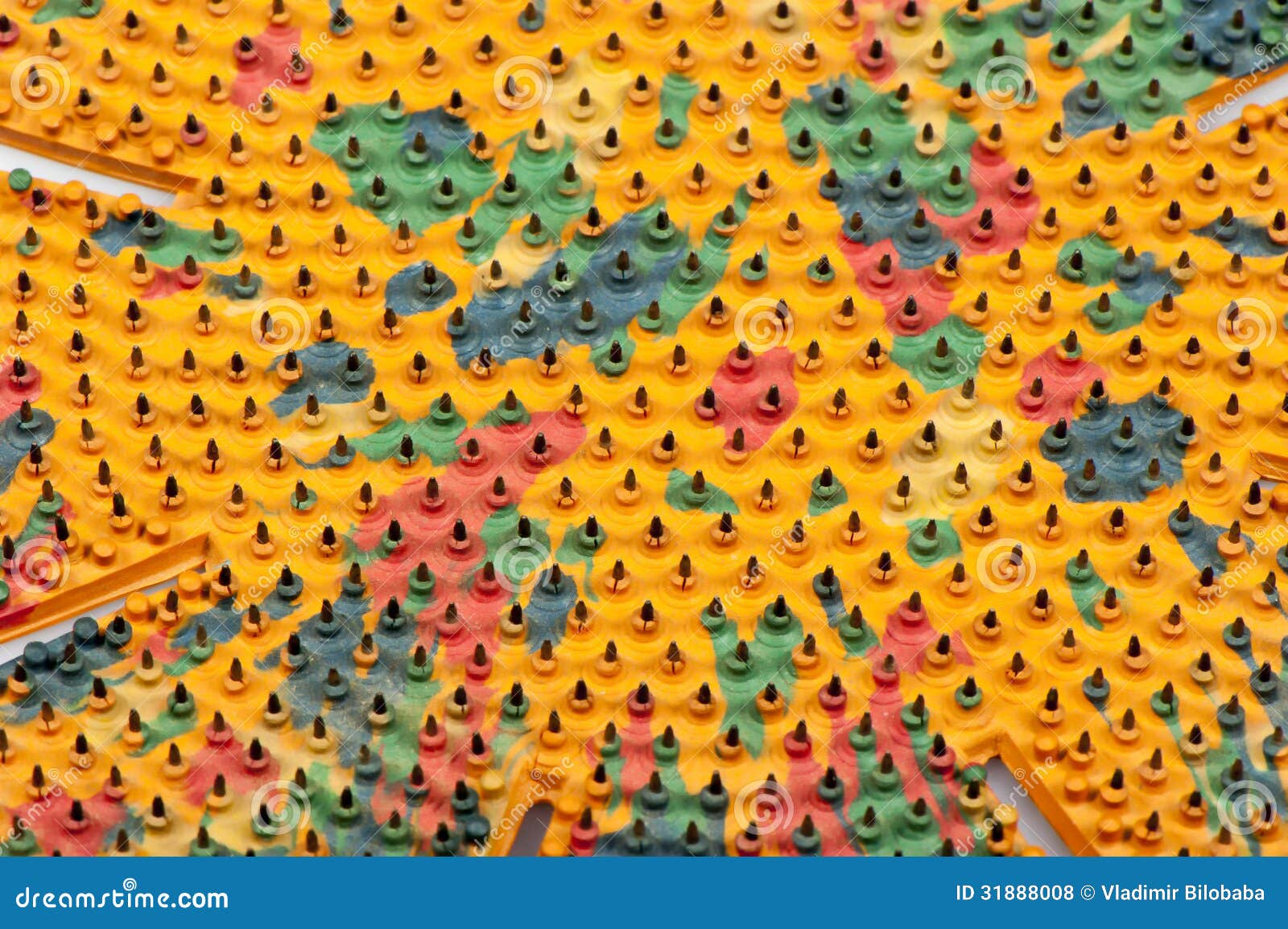 Massage Mat with Metal Needles Stock Photo - Image of acupuncture ...