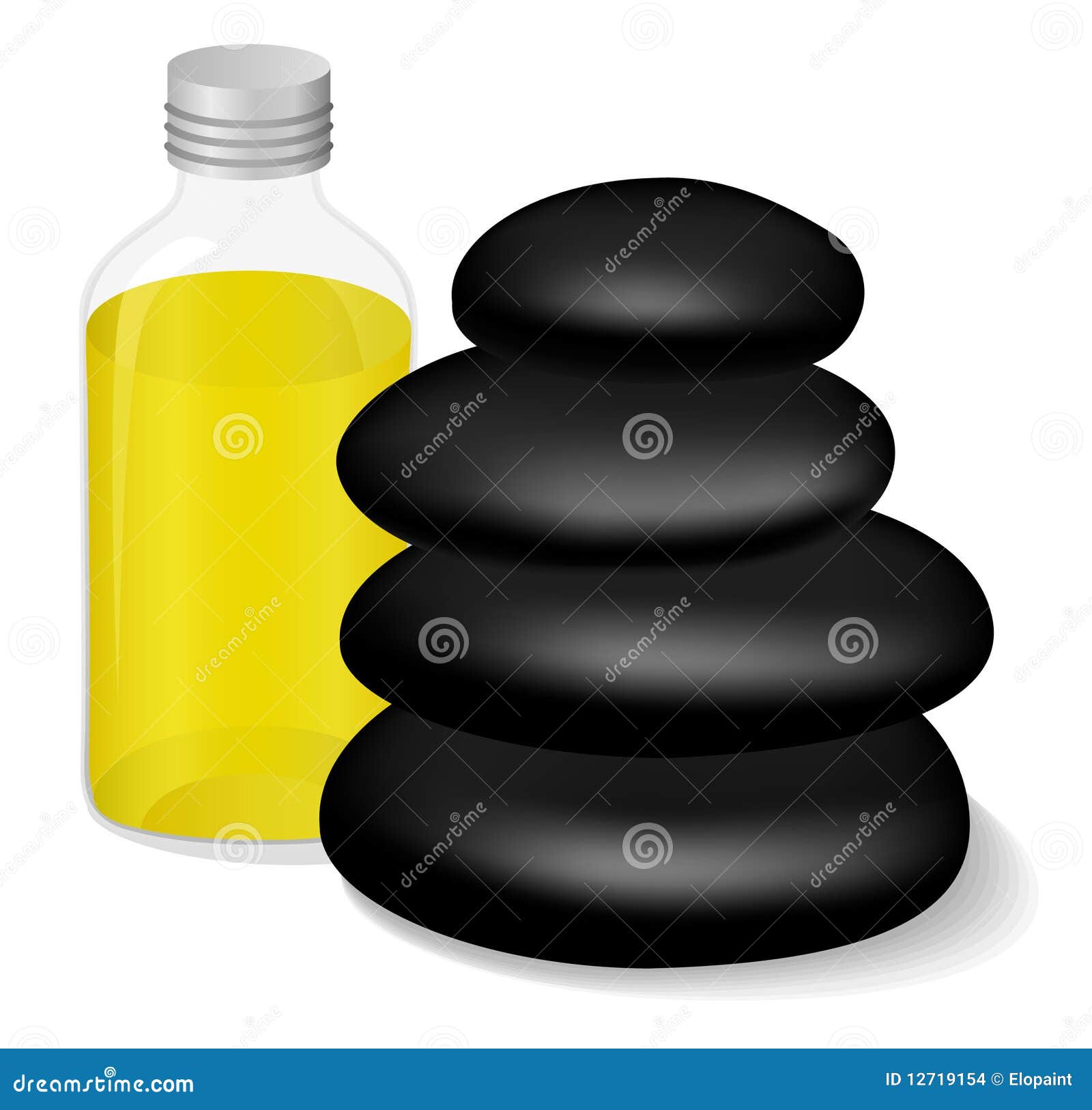 Massage oil stock vector. Illustration of health, treatment - 12719154