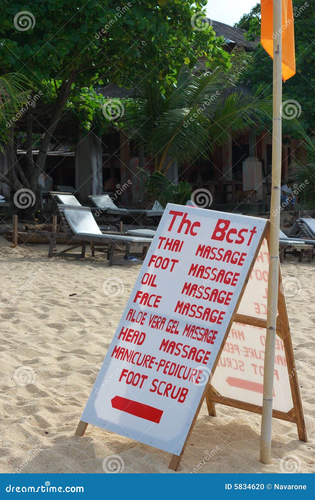 Massage sign in Thailand stock photo. Image of massages - 5834620