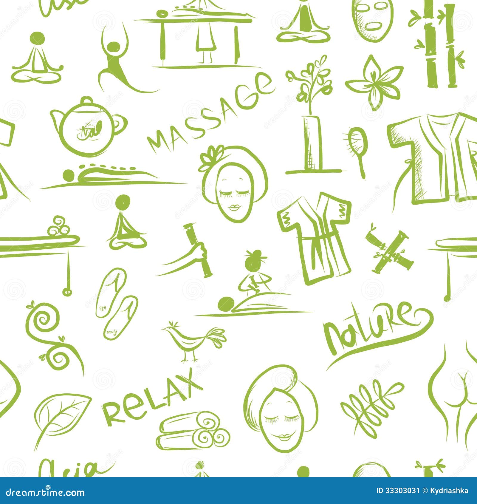 Massage and Spa Concept, Seamless Pattern for Your Stock Vector ...