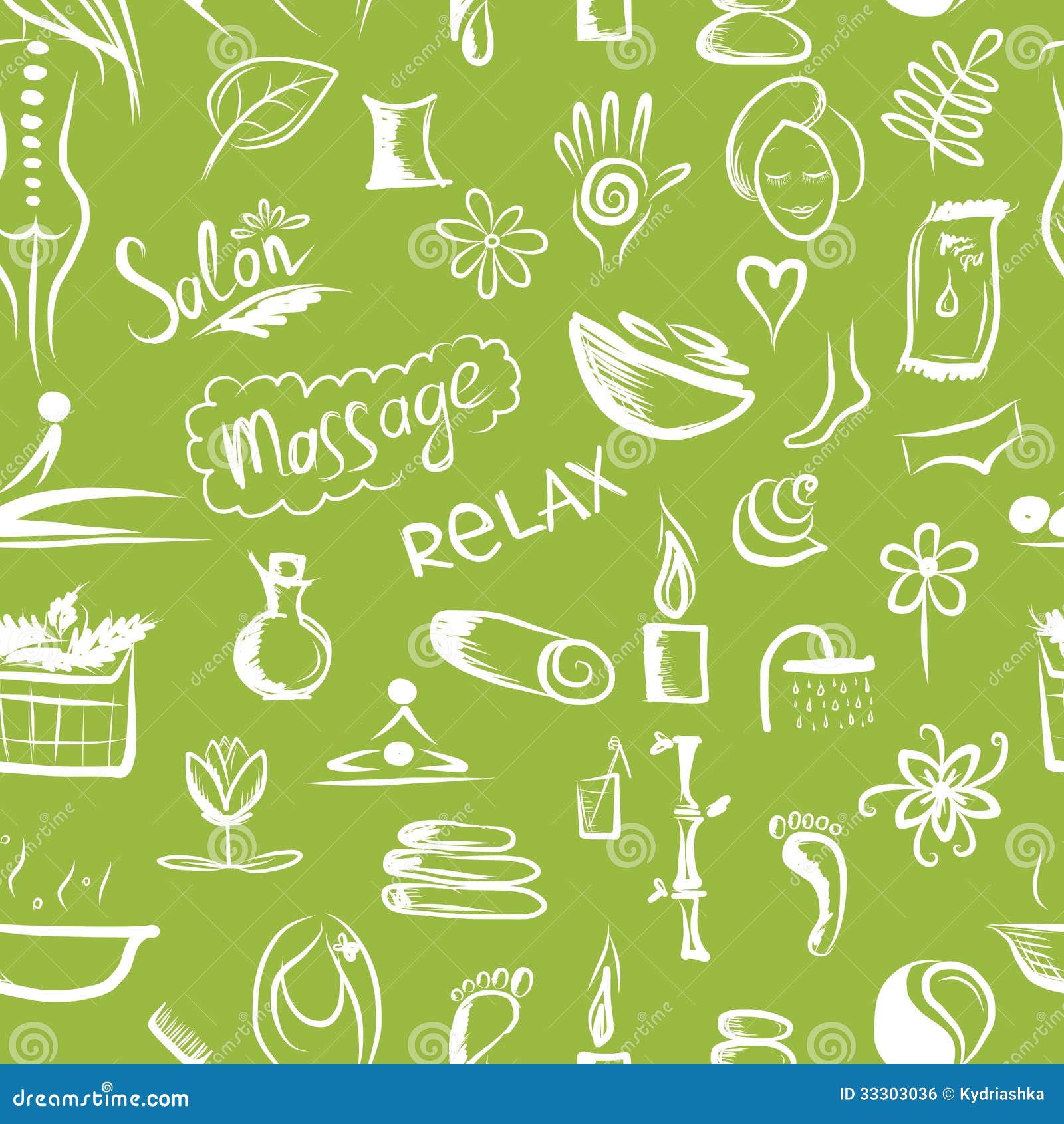 Massage and Spa Concept, Seamless Pattern for Your Stock Vector ...