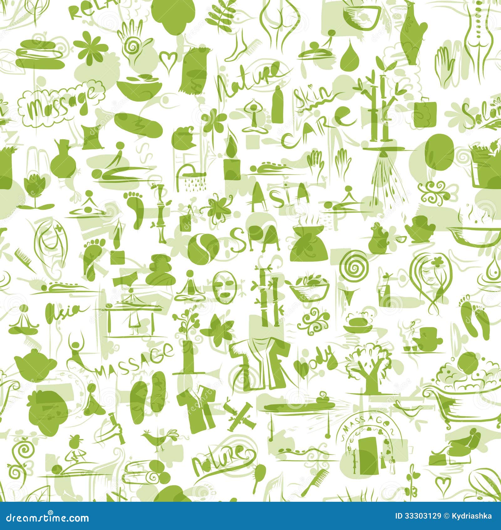 Massage and Spa Concept, Seamless Pattern for Your Stock Vector ...