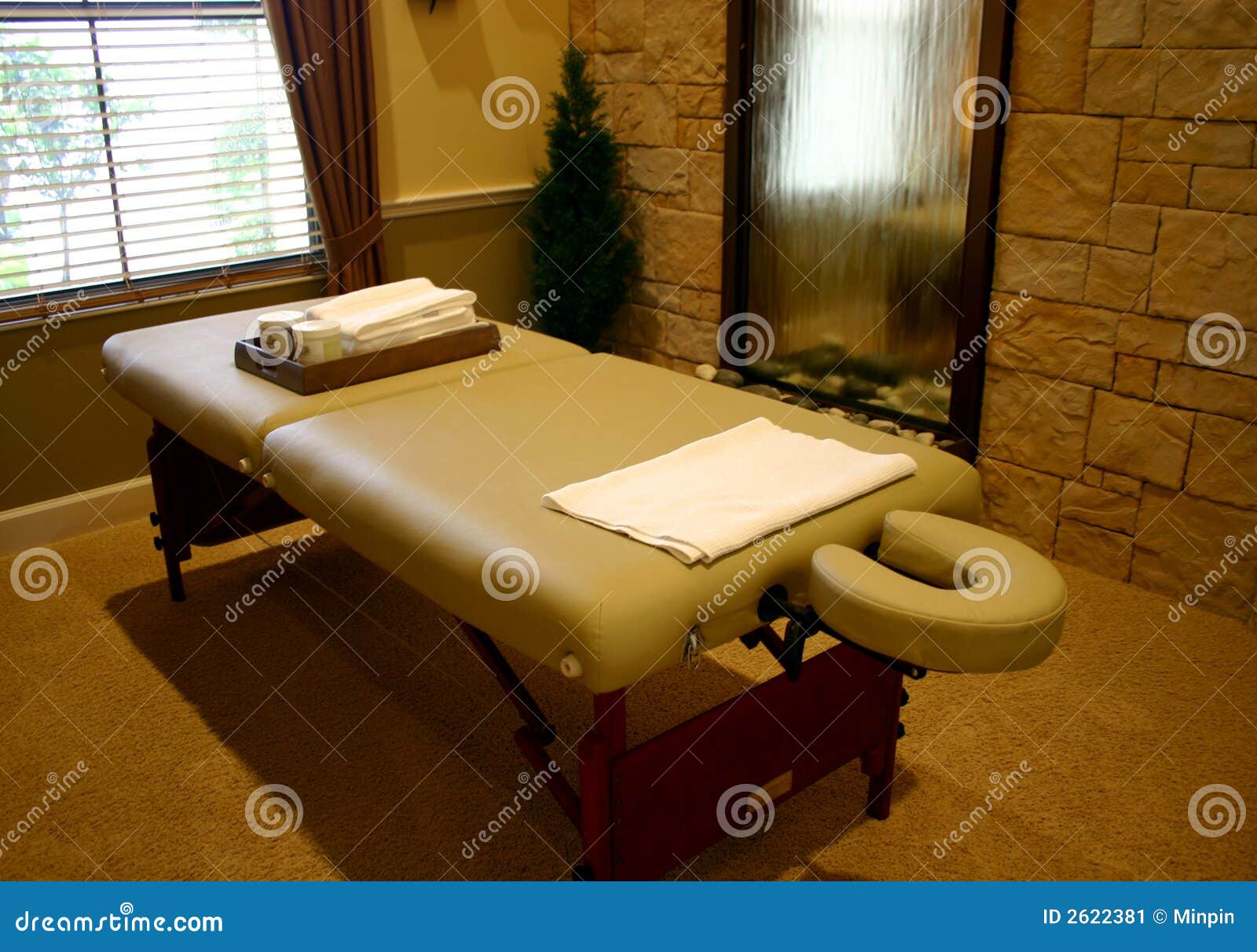 Massage Table stock image. Image of carpet, relaxation - 2622381