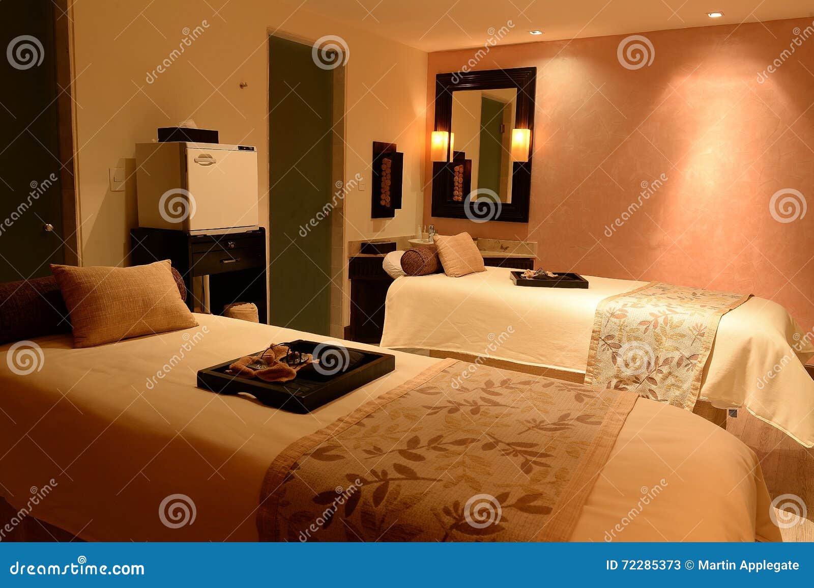 Massage Tables in a Health Spa Stock Image - Image of tables, leisure ...