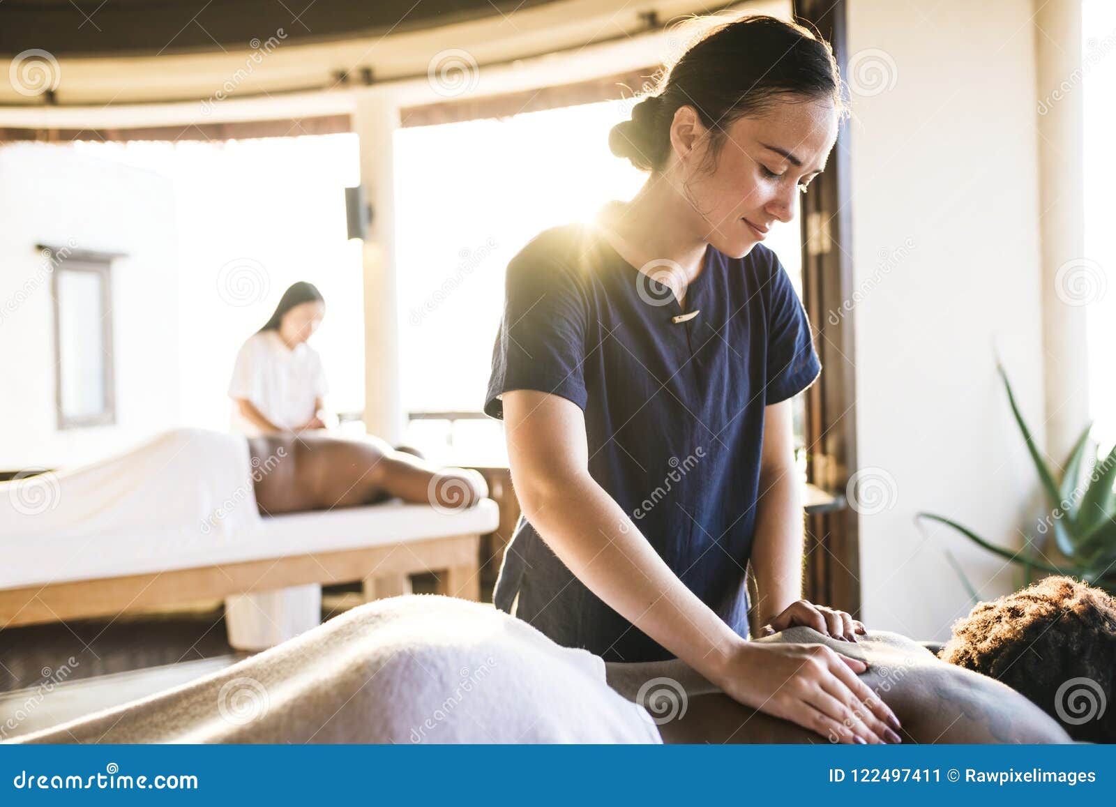 Massage Therapist Working at a Spa Stock Image - Image of resort ...