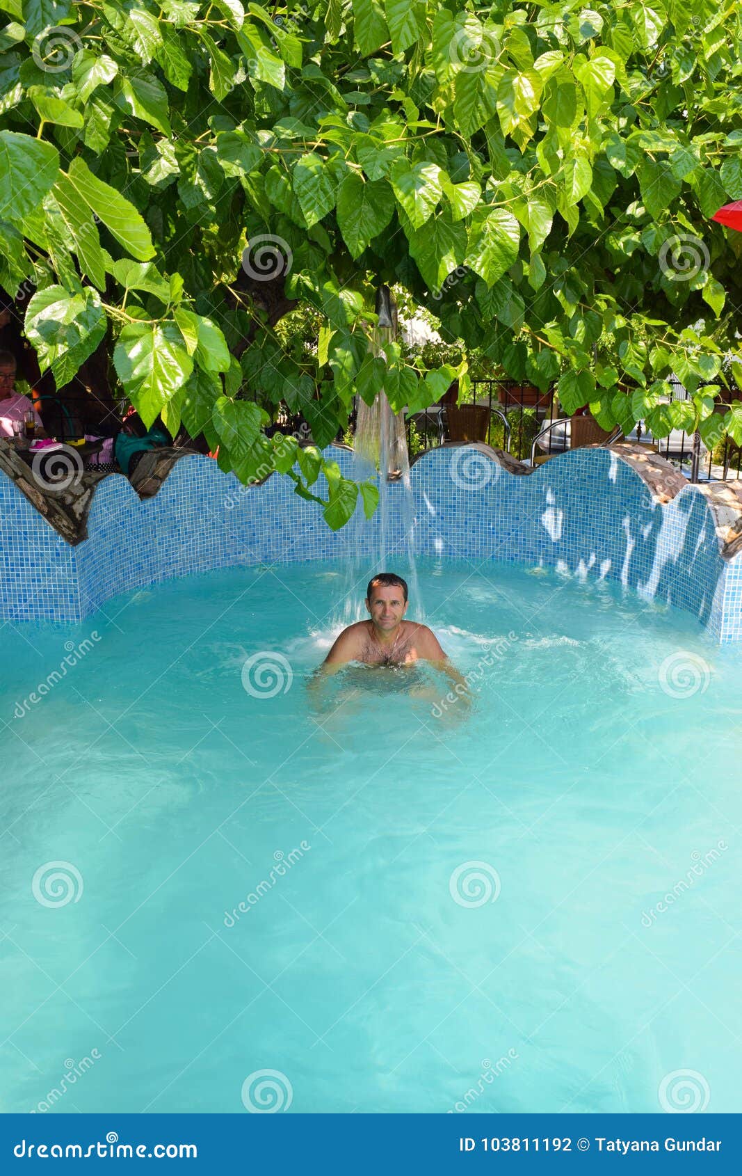 Spa in the pool. stock photo. Image of greece, leisure - 103811192
