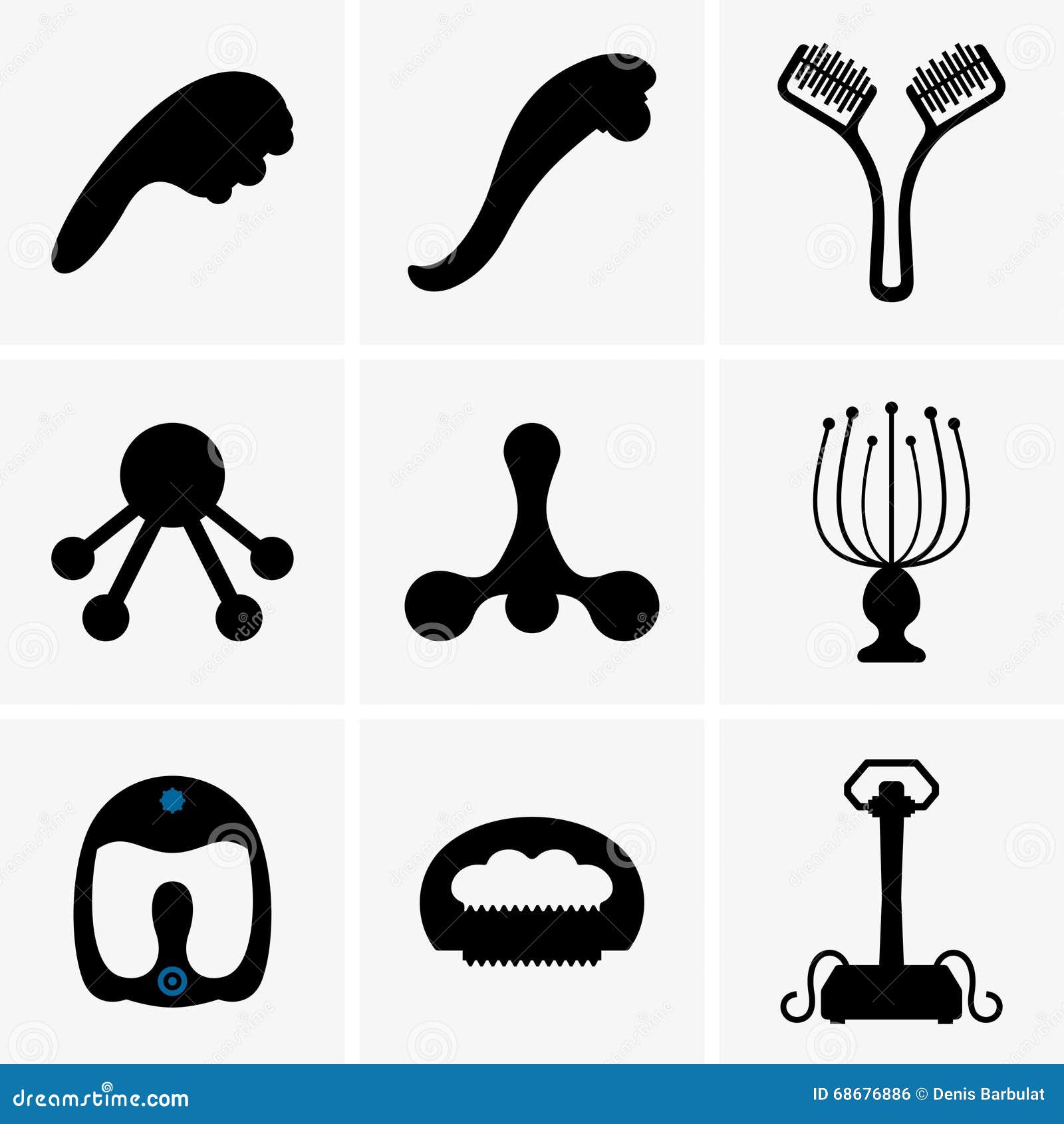 Massagers stock vector. Illustration of massager, massage - 68676886