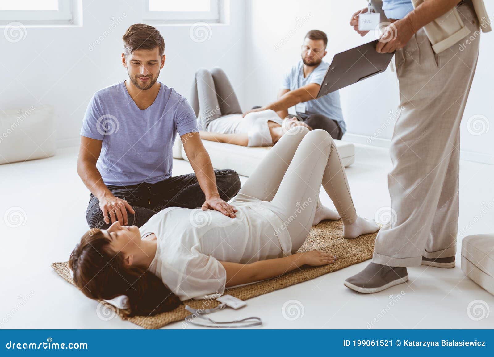 Massaging the stomach stock image. Image of flow, alternative - 199061521