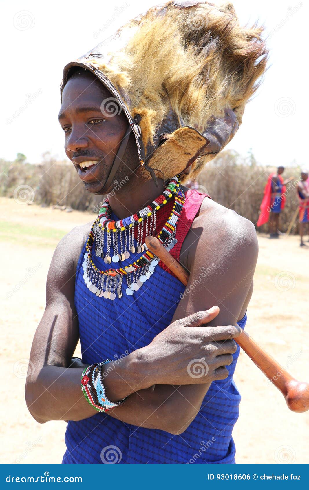 Massai man editorial photo. Image of mara, weapon, lion - 93018606