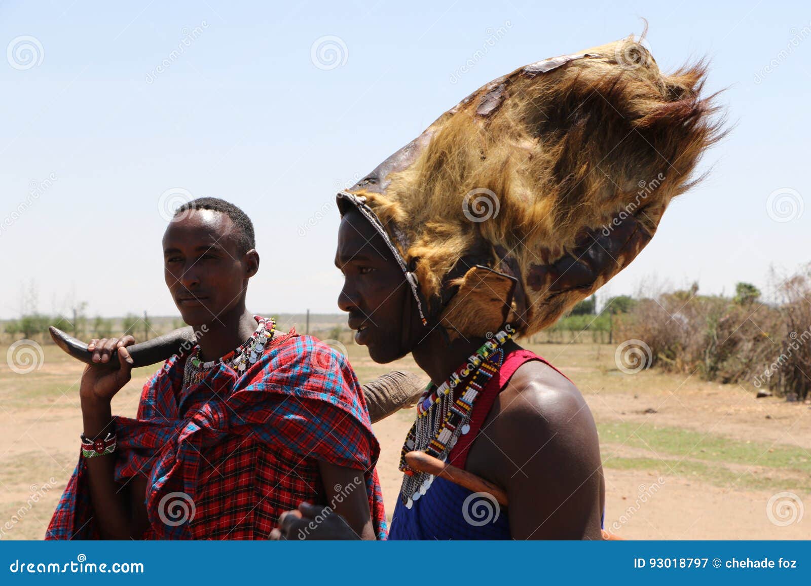 Massai man editorial photography. Image of african, horn - 93018797