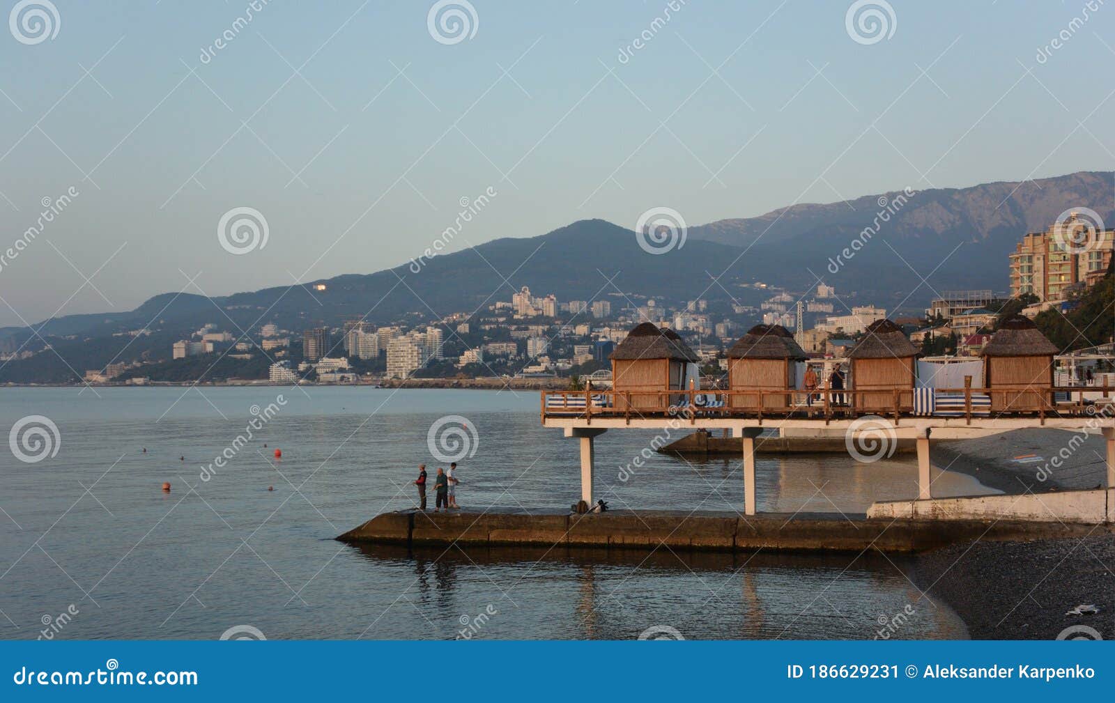 Massandra beach of Yalta editorial photo. Image of embankment - 186629231
