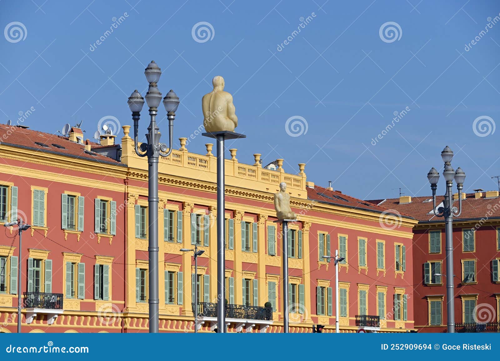 Massena Place and Statues in Nice Stock Photo - Image of provence ...