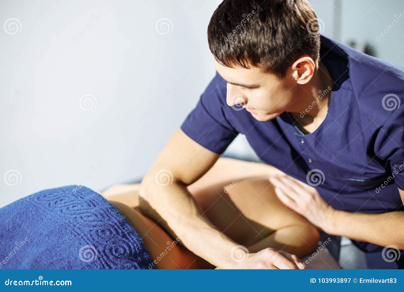 Masseur Doing Massage On Woman Body In The Spa Salon Beauty Treatment