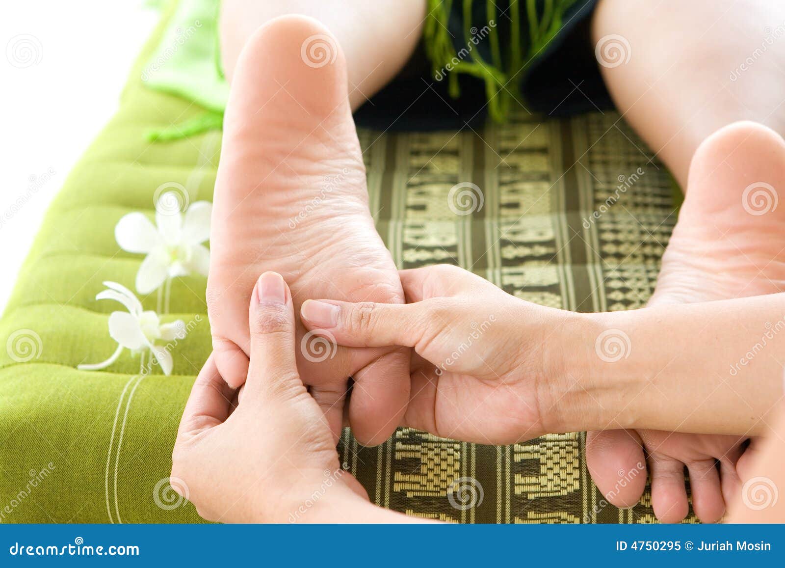 Masseur Giving Female Patient a Reflexology. Stock Image - Image of ...