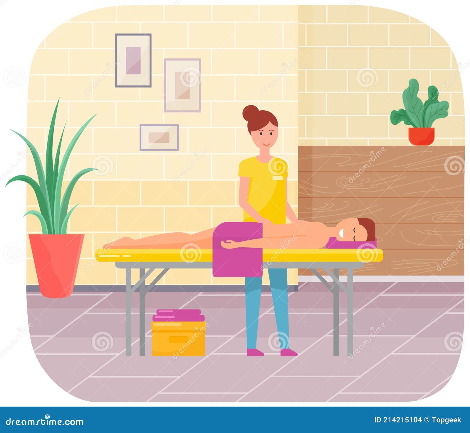 Masseur Is Massaging Body Of Patient Therapist Gives Massage To Man