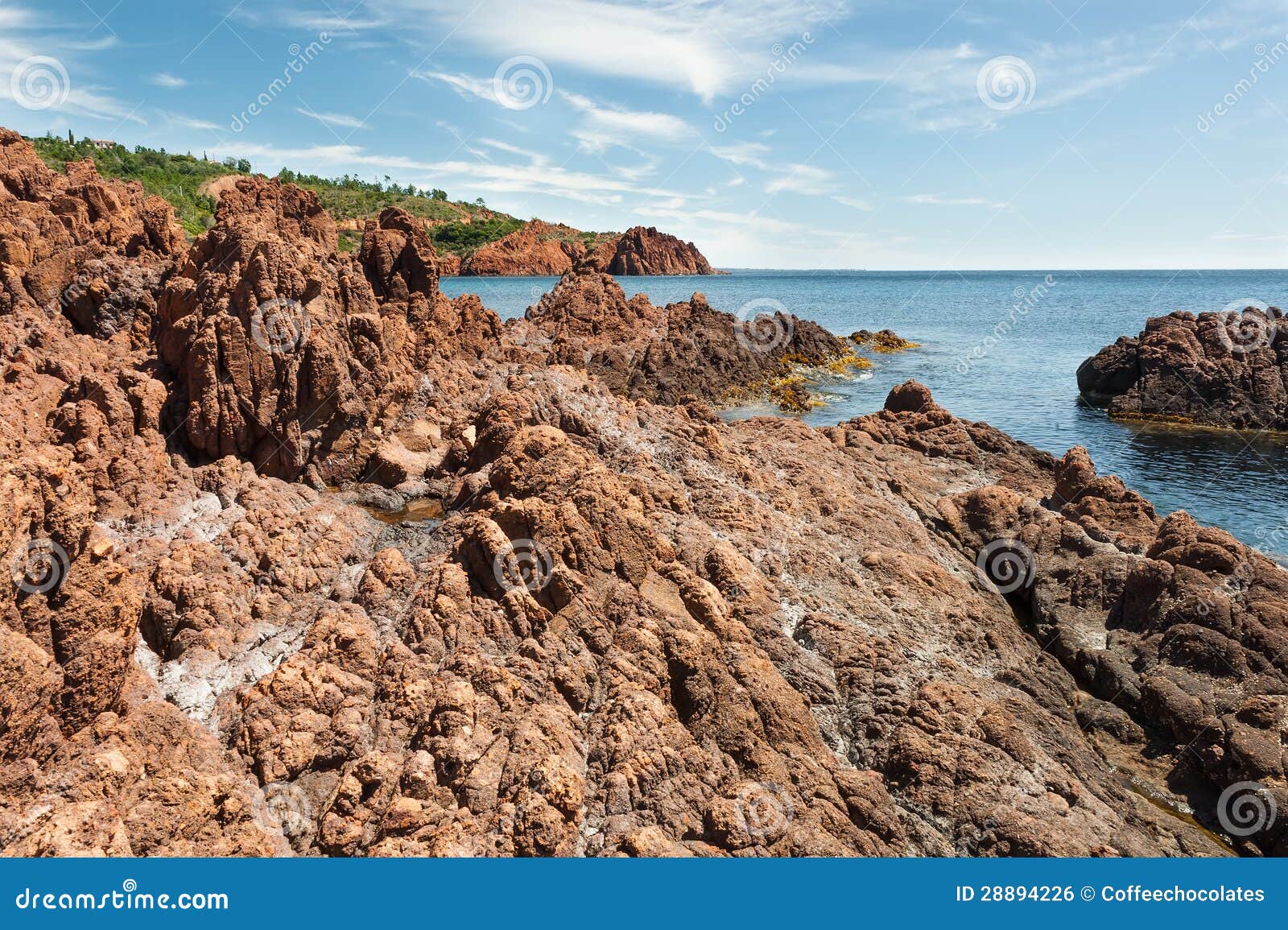 Massif d'Esterel photo stock. Image du roche, rugueux - 28894226