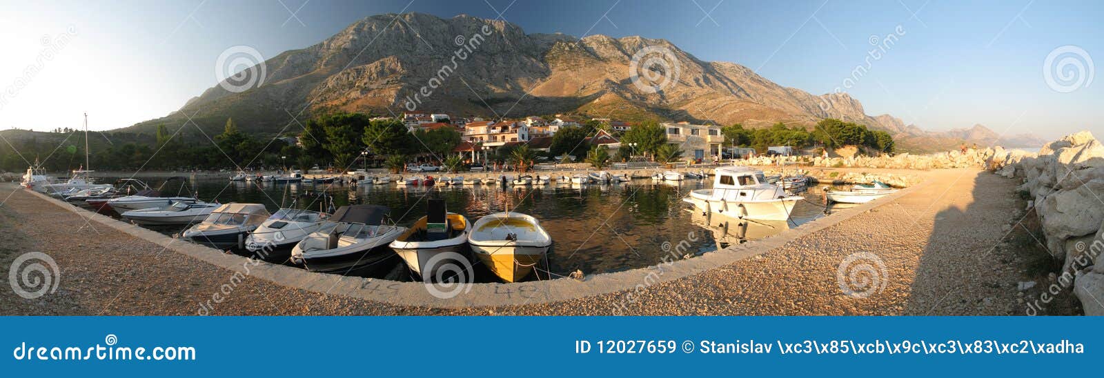 Massif of Rilic Above Blato Stock Image - Image of scenery, village ...