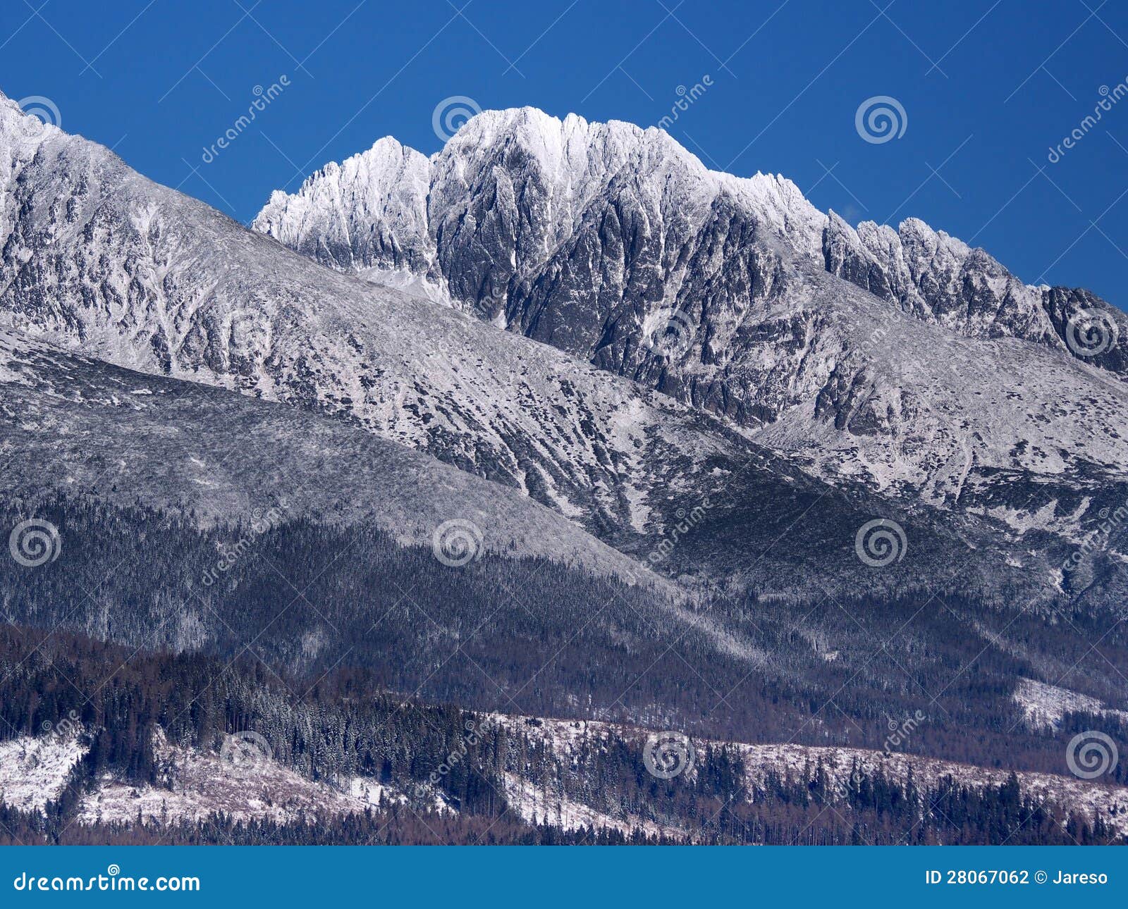 Massifs of High Tatras in Winter Stock Photo - Image of hill, tatra ...