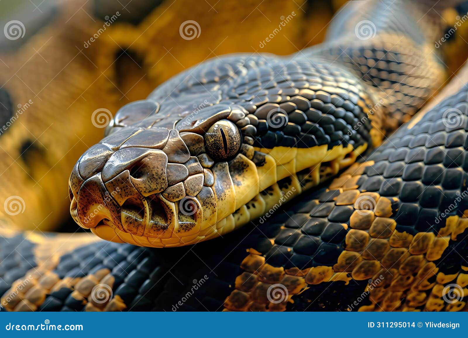 Massive Anaconda Snake. Generate Ai Stock Photo - Image of young, years ...
