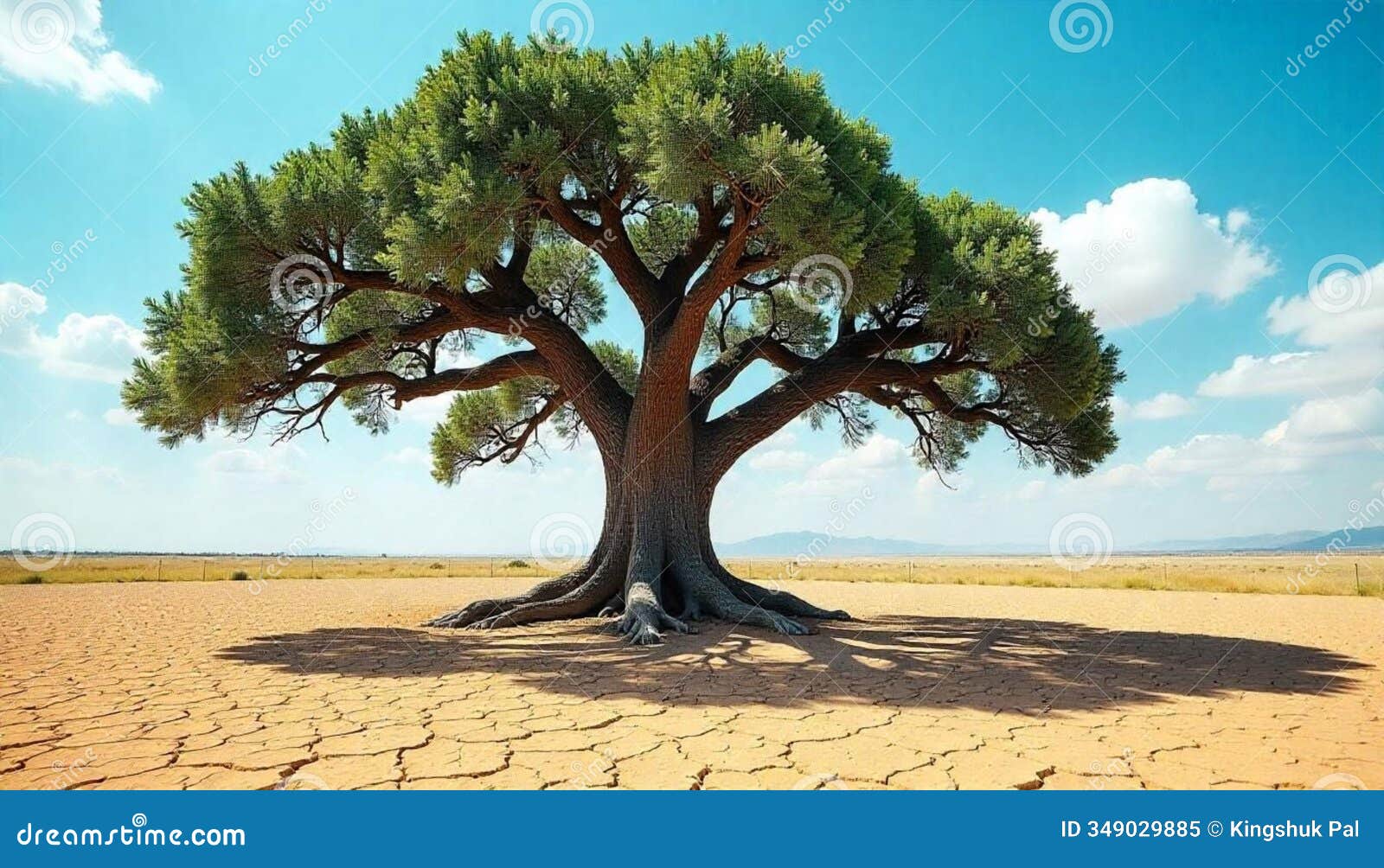 A Massive, Ancient Oak Tree with a Thick, Gnarled Trunk and Sprawling ...