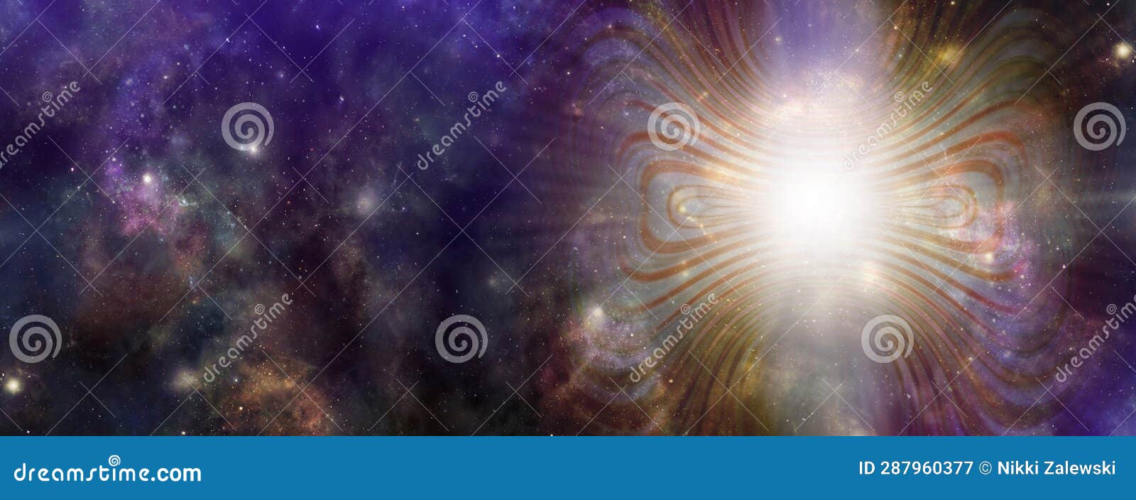 Energy Wave Phenomenon in Deep Space Concept Background Stock ...