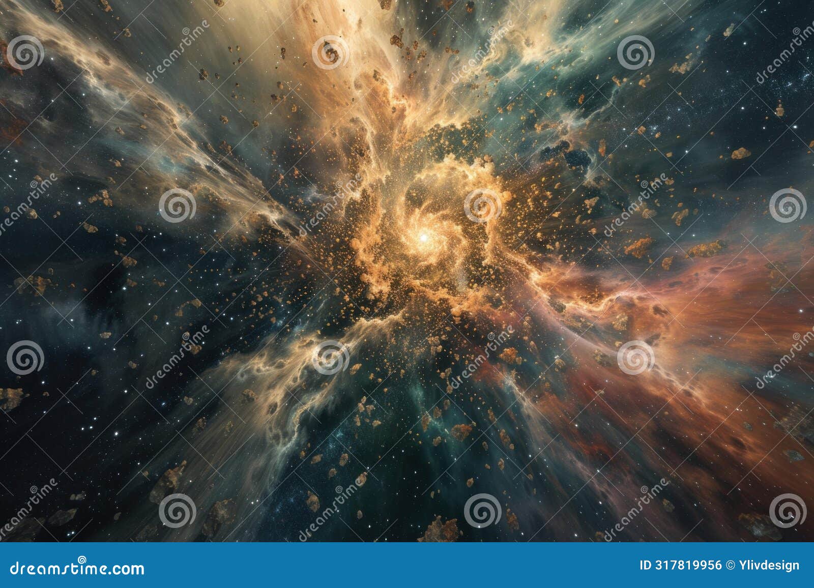 Massive Beginning Universe Explosion. Generate Ai Stock Photo - Image ...