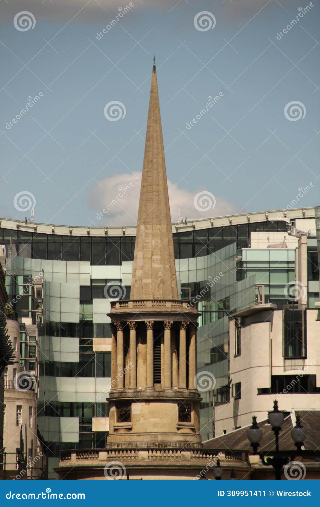 Massive Building Featuring a Towering Structure in London Stock Image ... Massive Building Featuring a Towering Structure in London Stock Image ...