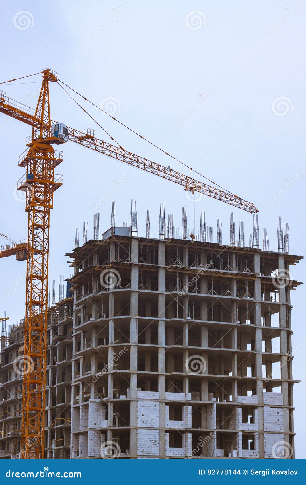 Massive Building Under Construction Stock Photo - Image of concrete ...