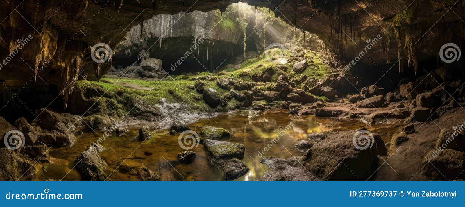 A Massive Cave System With Underground Rivers Panoramic Background ...