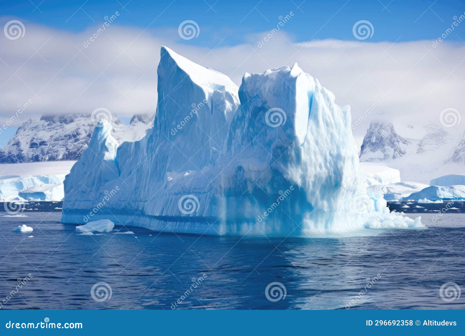 Massive Chunk of Ice Breaking Off an Iceberg Calving Stock Photo ...