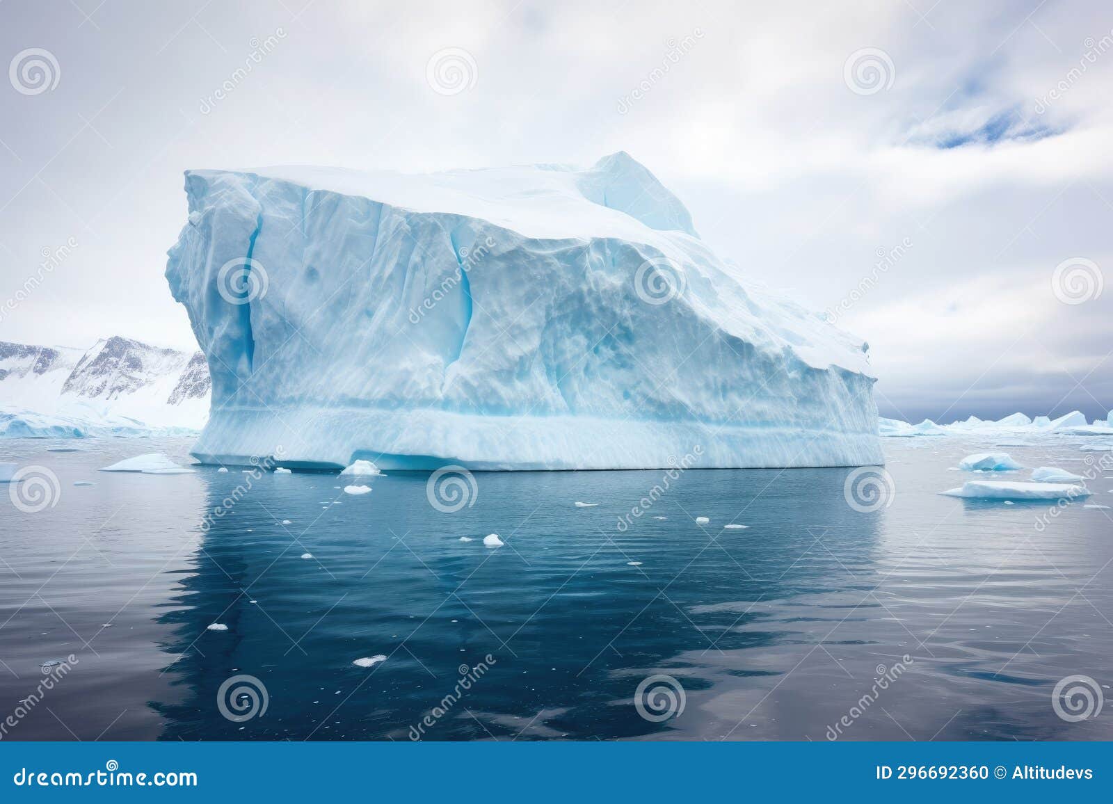 Massive Chunk of Ice Breaking Off an Iceberg Calving Stock Photo ...