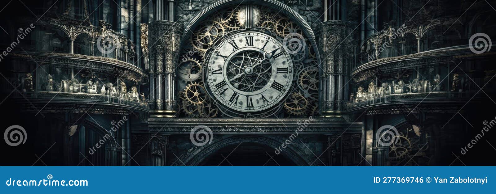 A Massive Clock, With The Numbers Flipping To Reveal Falling Currency ...