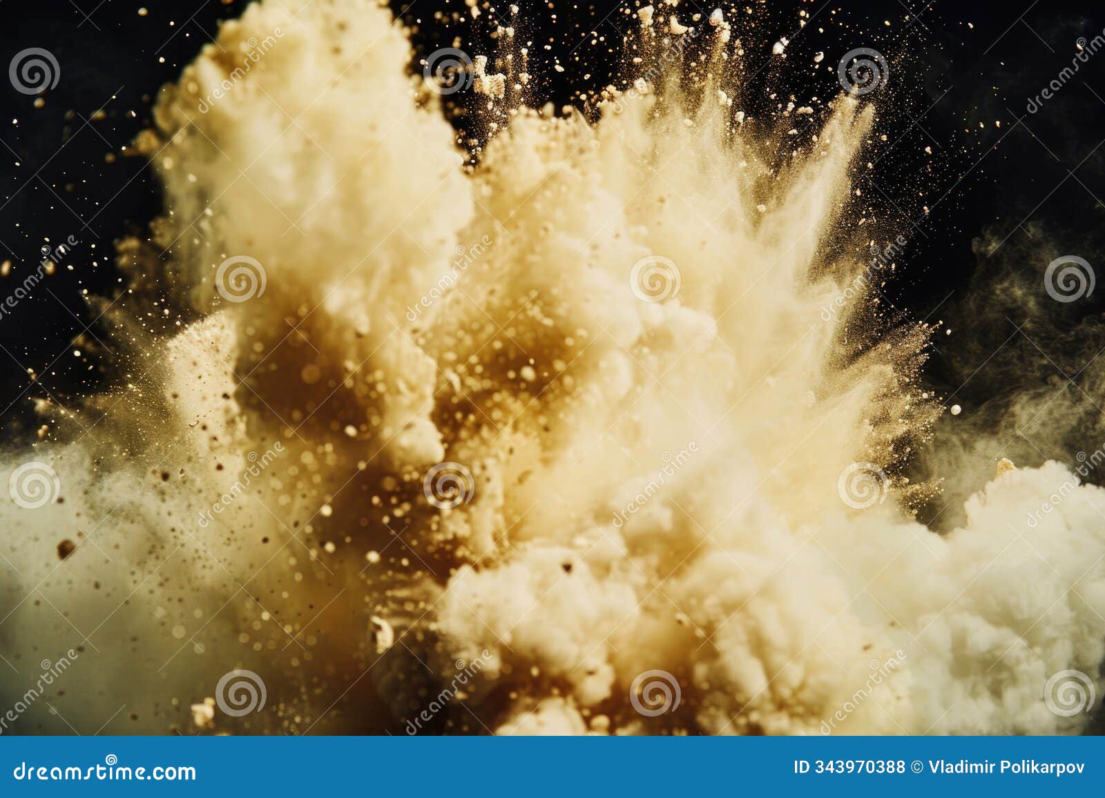 A Massive Cloud of Sand is Blown into the Air after an Explosion, with ...