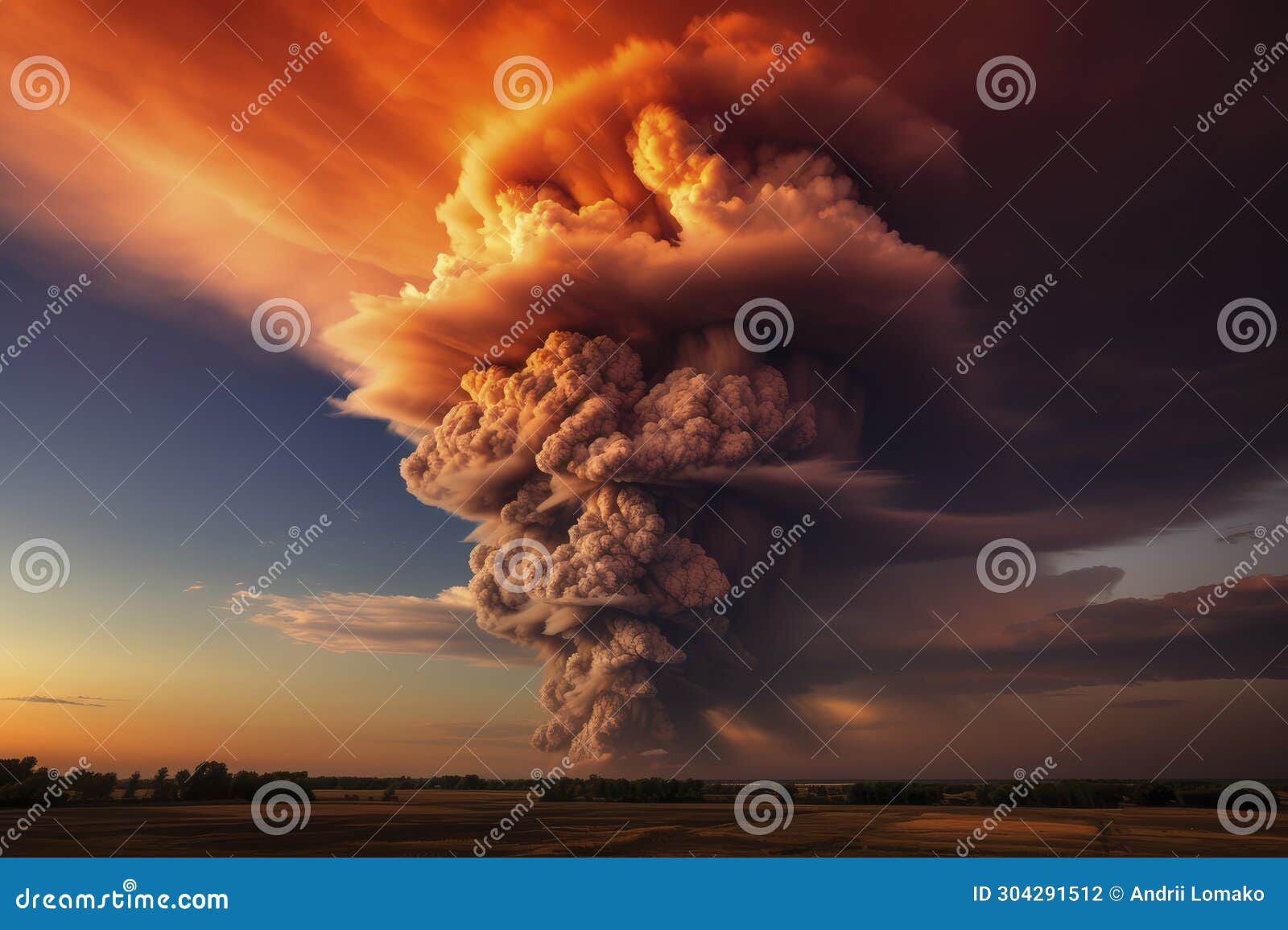 Massive Cloud of Smoke Billowing Out from an Object in the Distance ...