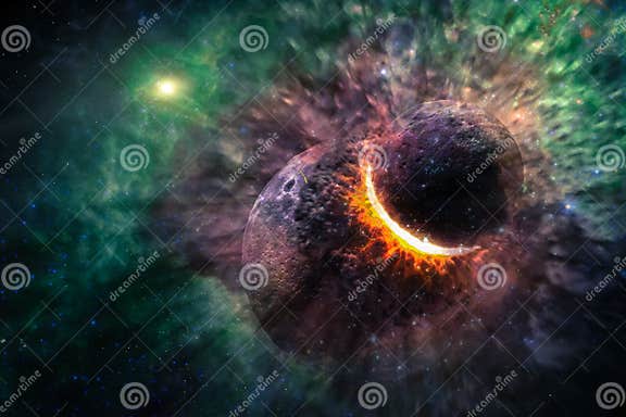 Massive Collision of Objects Smashed Together To Create the Dust Ring ...