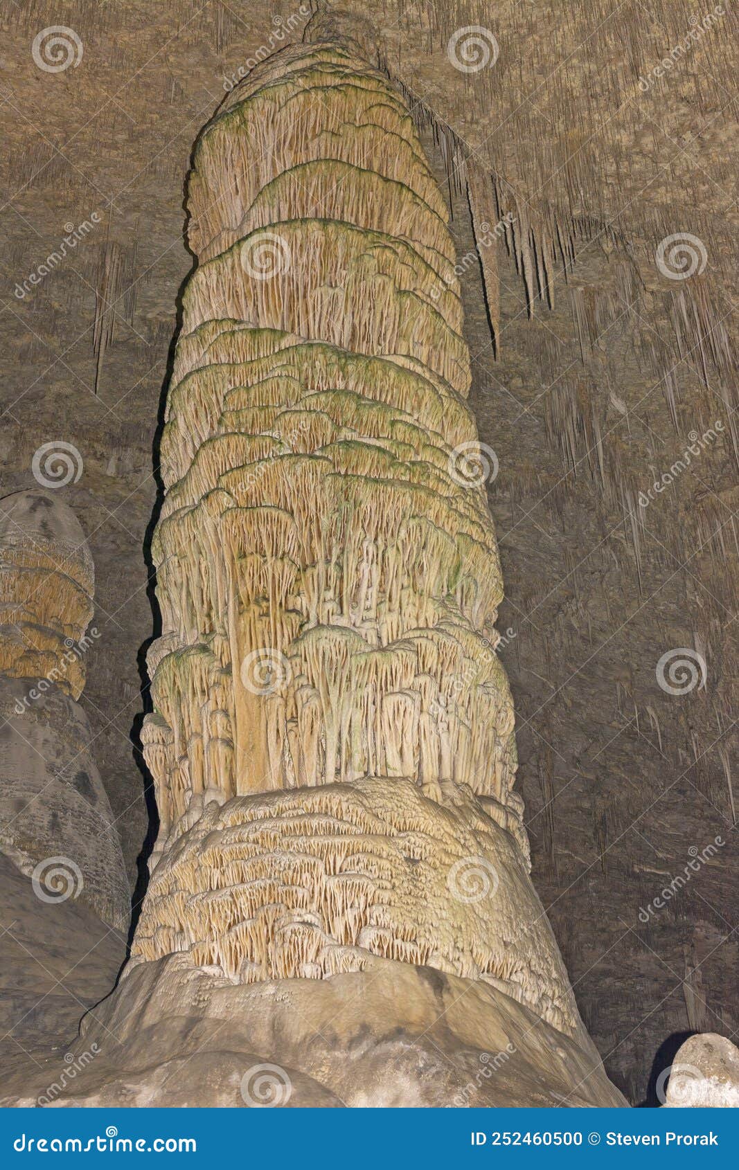 Massive Column in a Cavern stock photo. Image of vertical - 252460500