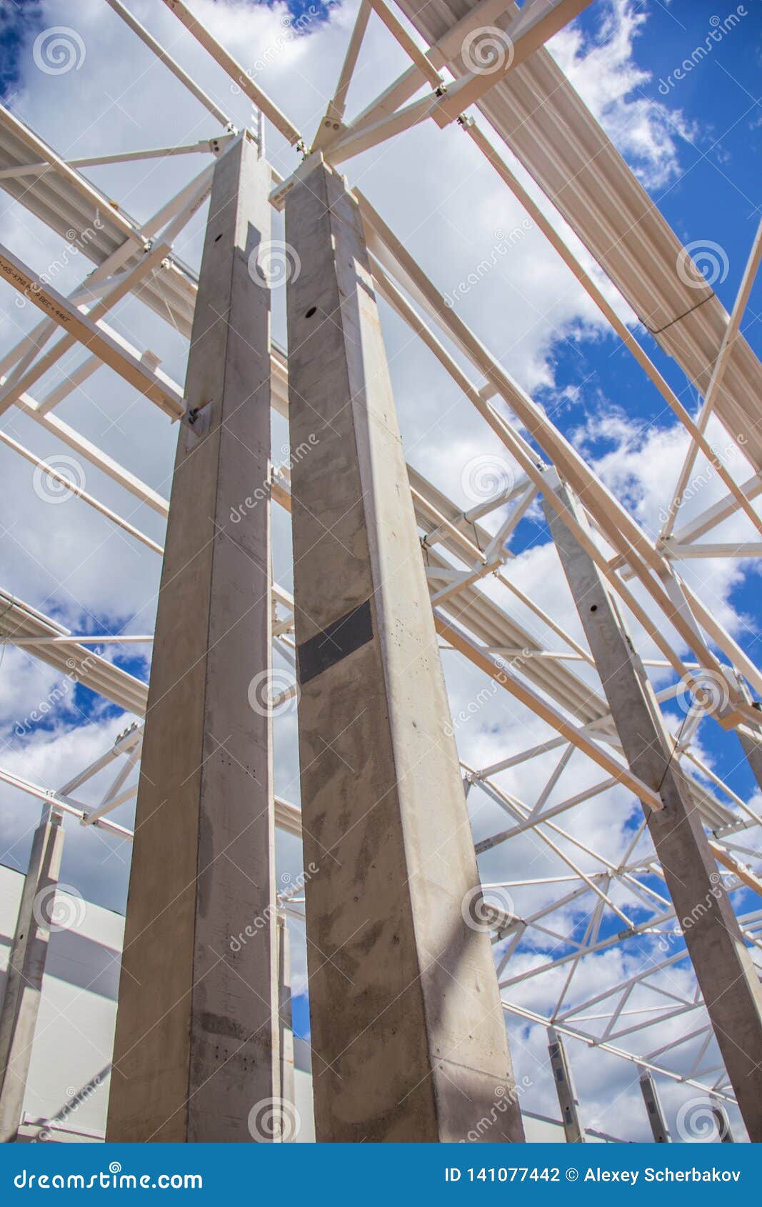 Massive Columns Hold the Roof Stock Photo - Image of editorial ...