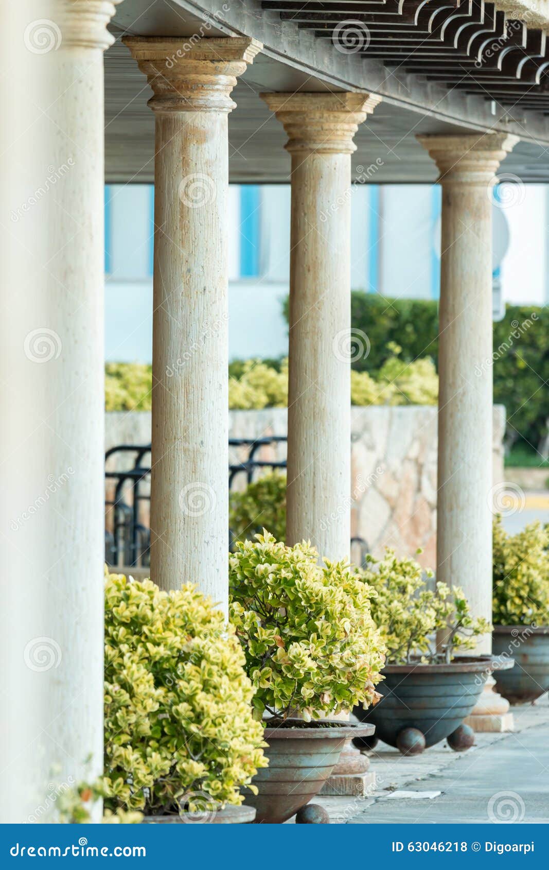 Massive Columns After Reconstruction Inside Beautiful Egyptian Temple ...