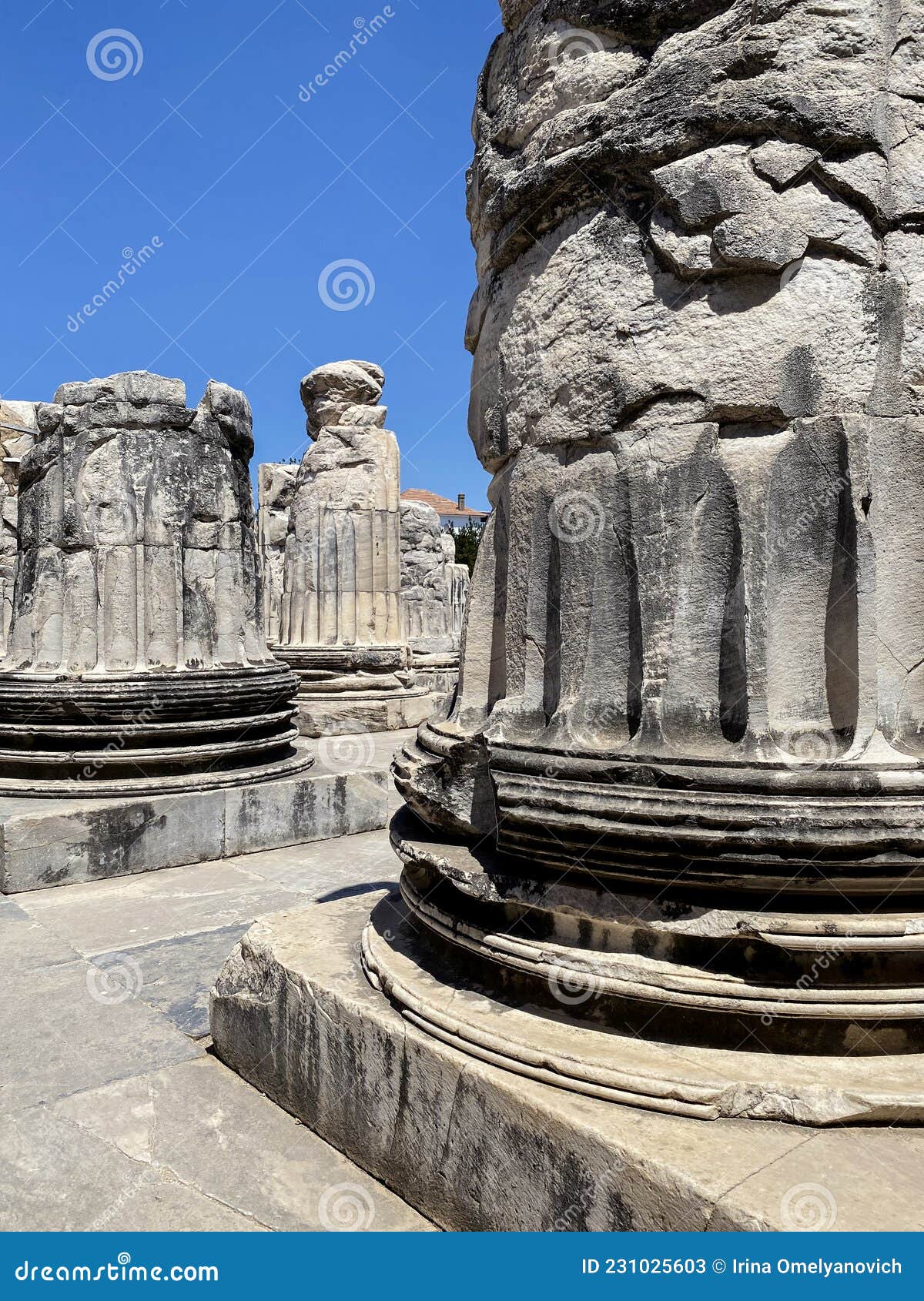 Massive Columns of the Temple at Didim. Turkey Stock Image - Image of ...