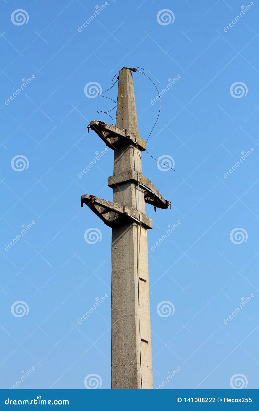 Concrete Electrical Power Line Utility Pole Royalty-Free Stock Image ...